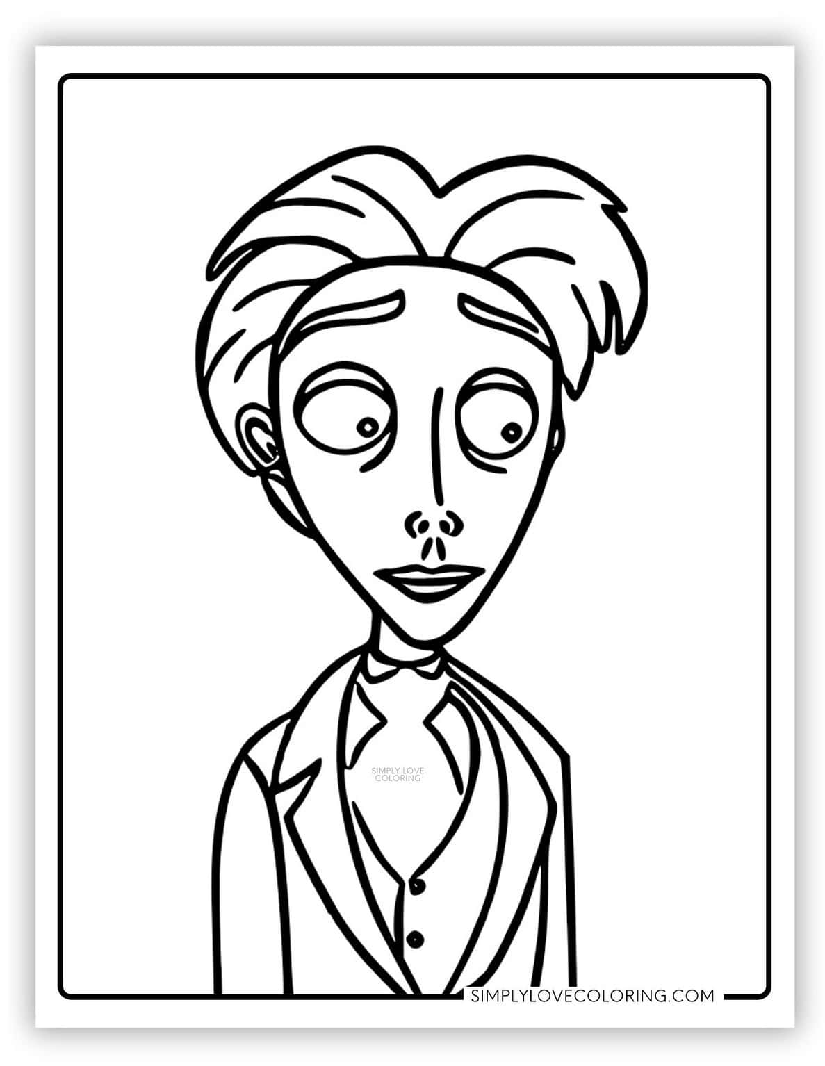 Corpse Bride Coloring Pages (Free PDF Printables) - Simply Love Coloring