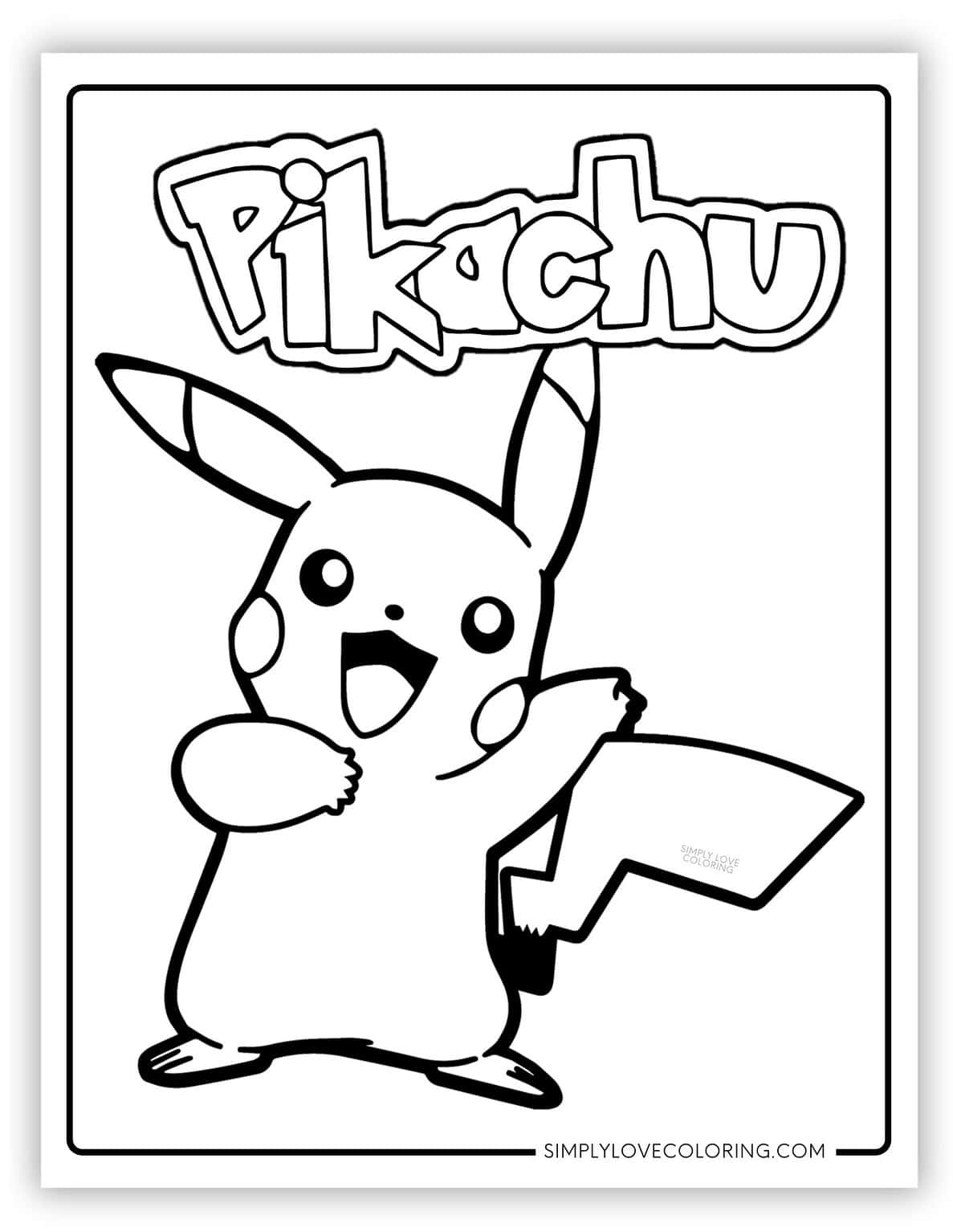 Pikachu Coloring Pages (Free PDF Printables) - Simply Love Coloring