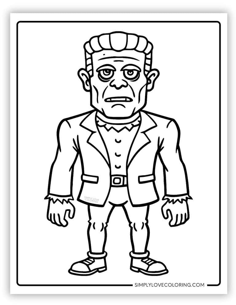 Frankenstein Coloring Pages (Free PDF Printables) - Simply Love Coloring