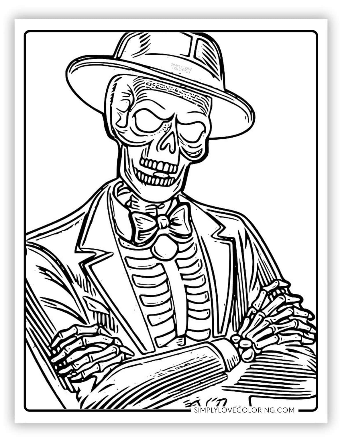 Skeleton Coloring Pages (Free PDF Printables) - Simply Love Coloring