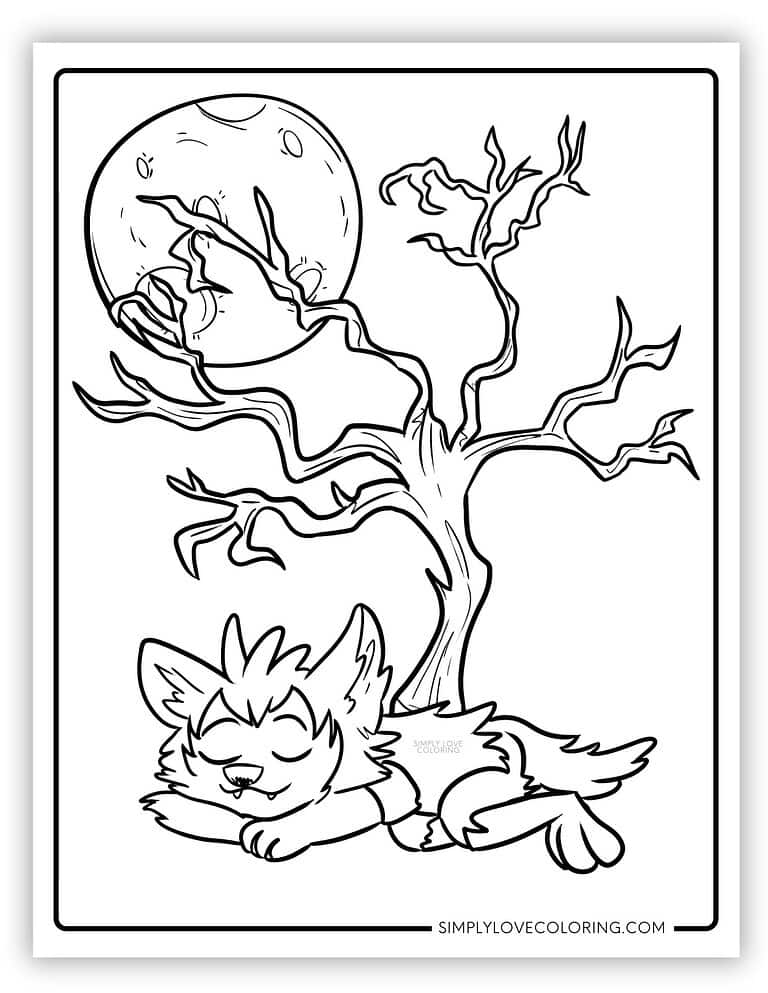 Werewolf Coloring Pages (Free PDF Printables) - Simply Love Coloring