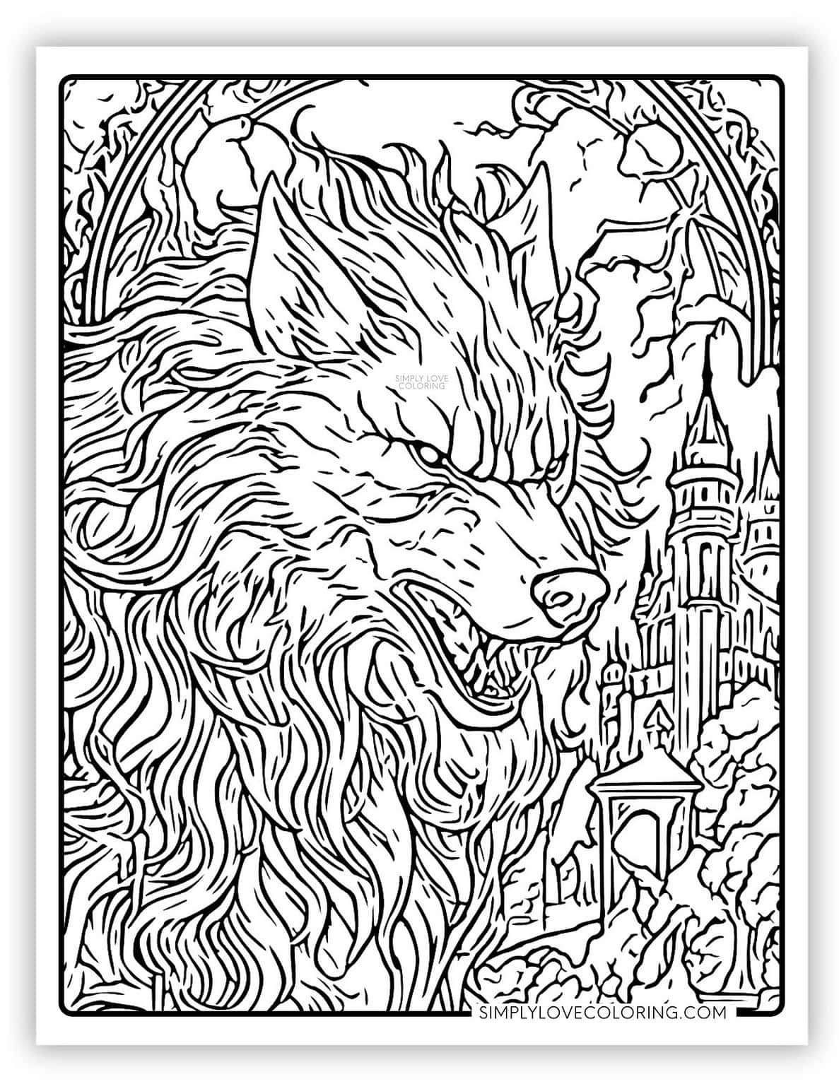 Werewolf Coloring Pages (Free PDF Printables) - Simply Love Coloring