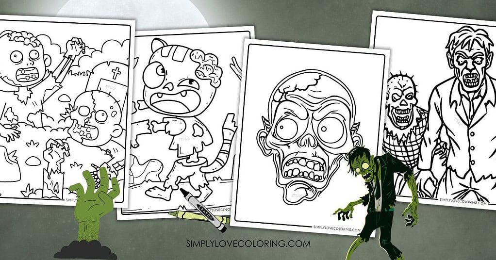 Zombie Coloring Pages (Free PDF Printables) - Simply Love Coloring