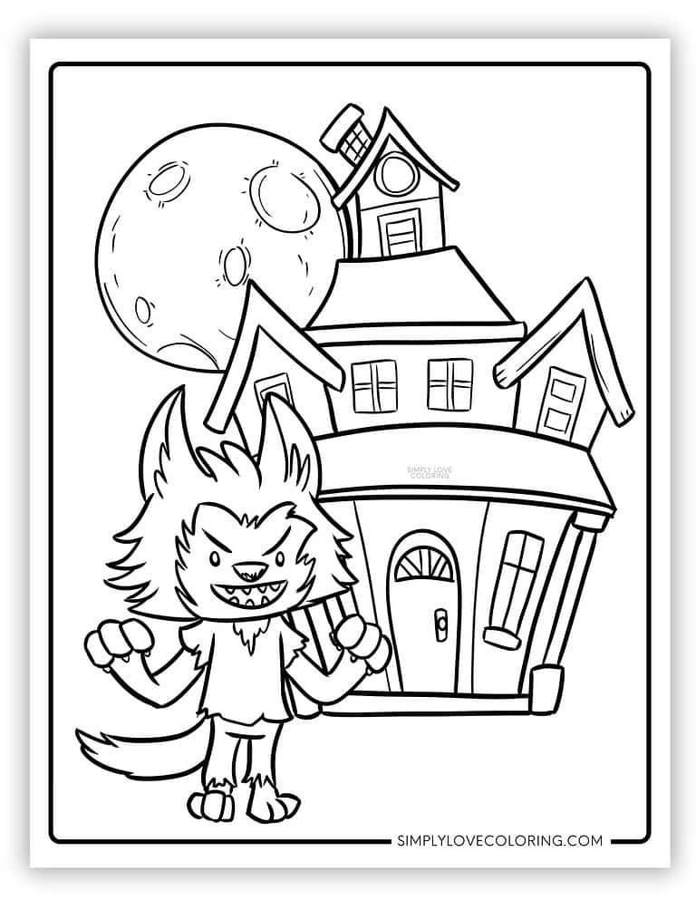 Werewolf Coloring Pages (Free PDF Printables) - Simply Love Coloring