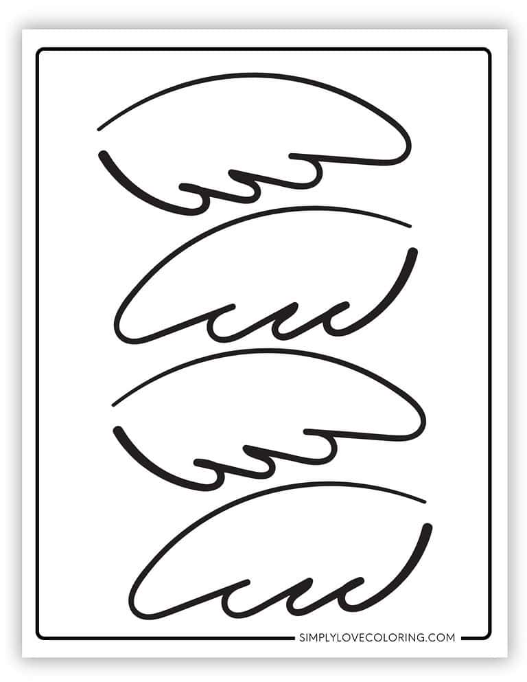 Angel Wing Templates (Free PDF Printables) - Simply Love Coloring
