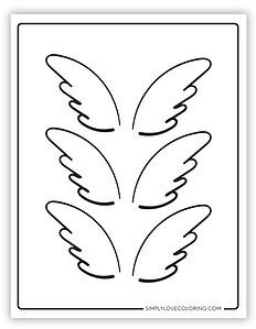 Angel Wing Templates (Free PDF Printables) - Simply Love Coloring