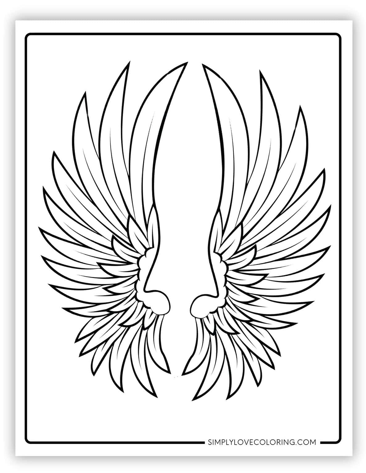 Angel Wing Templates (Free PDF Printables) - Simply Love Coloring