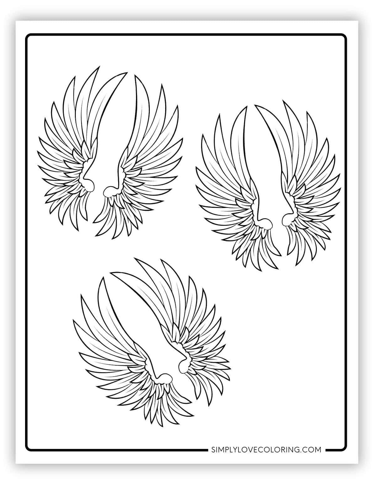 Angel Wing Templates (Free PDF Printables) - Simply Love Coloring