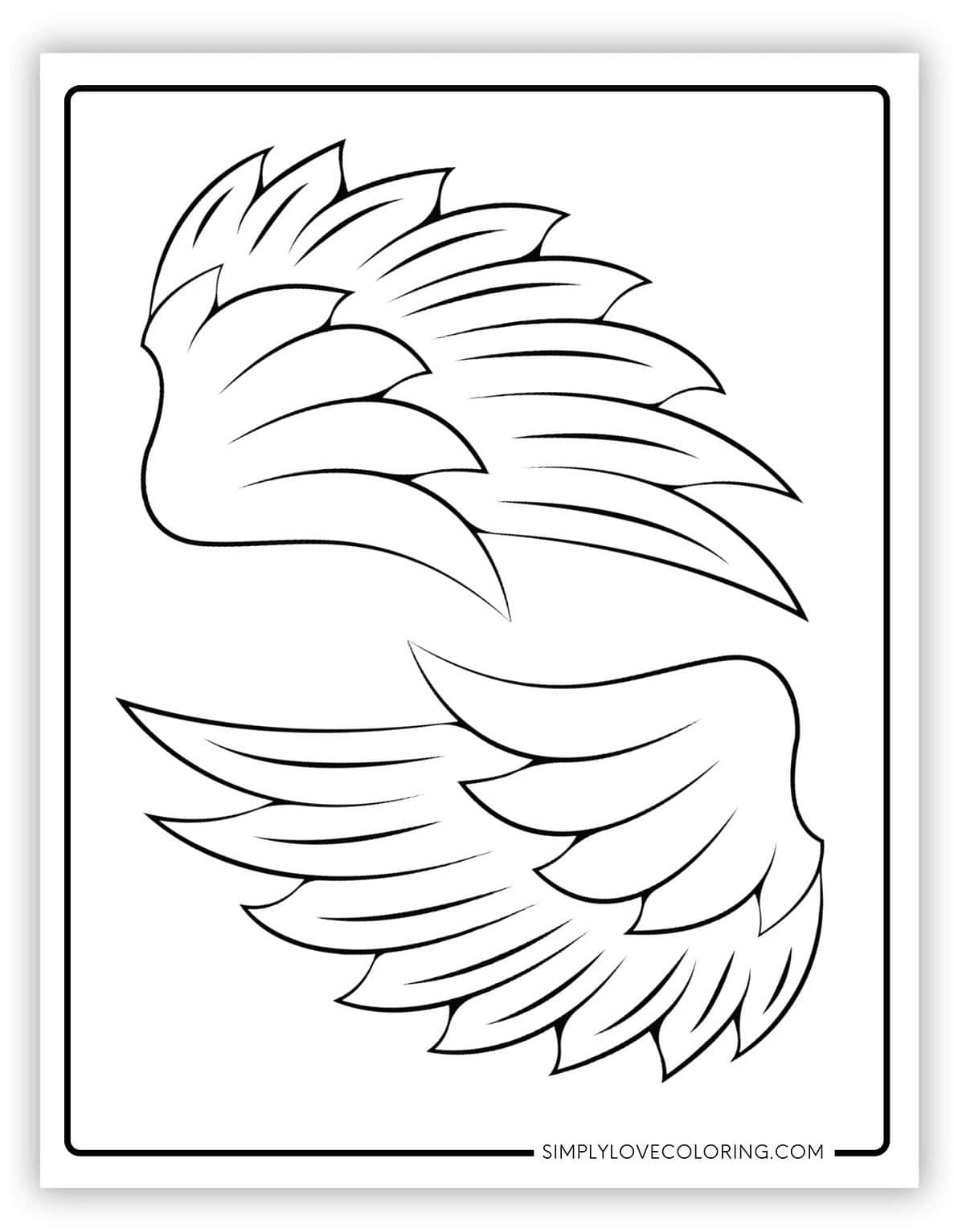 Angel Wing Templates (Free PDF Printables) - Simply Love Coloring