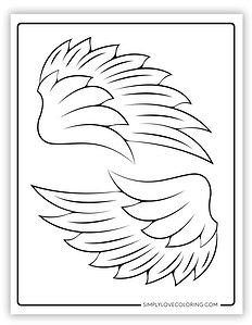 Angel Wing Templates (Free PDF Printables) - Simply Love Coloring