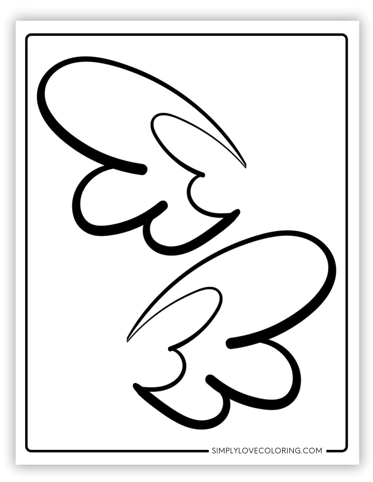 Angel Wing Templates (Free PDF Printables) - Simply Love Coloring