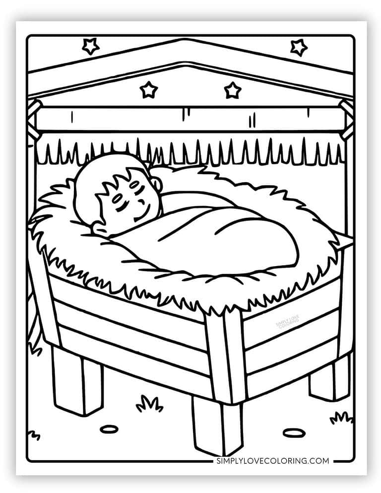 Nativity Coloring Pages (Free PDF Printables) - Simply Love Coloring