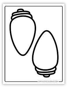 Christmas Lights Templates (Free PDF Printables) - Simply Love Coloring