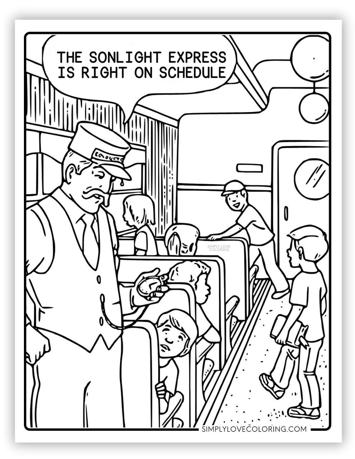 Polar Express Coloring Pages (Free PDF Printables) - Simply Love Coloring