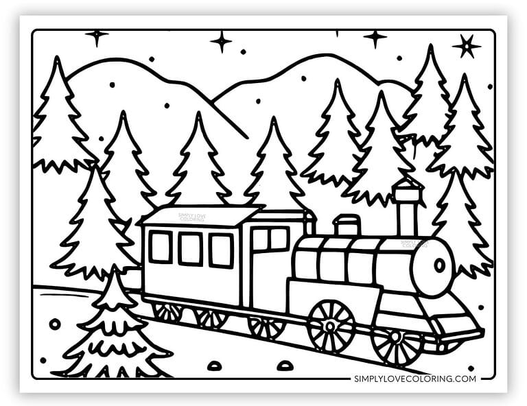 Polar Express Coloring Pages (Free PDF Printables) - Simply Love Coloring