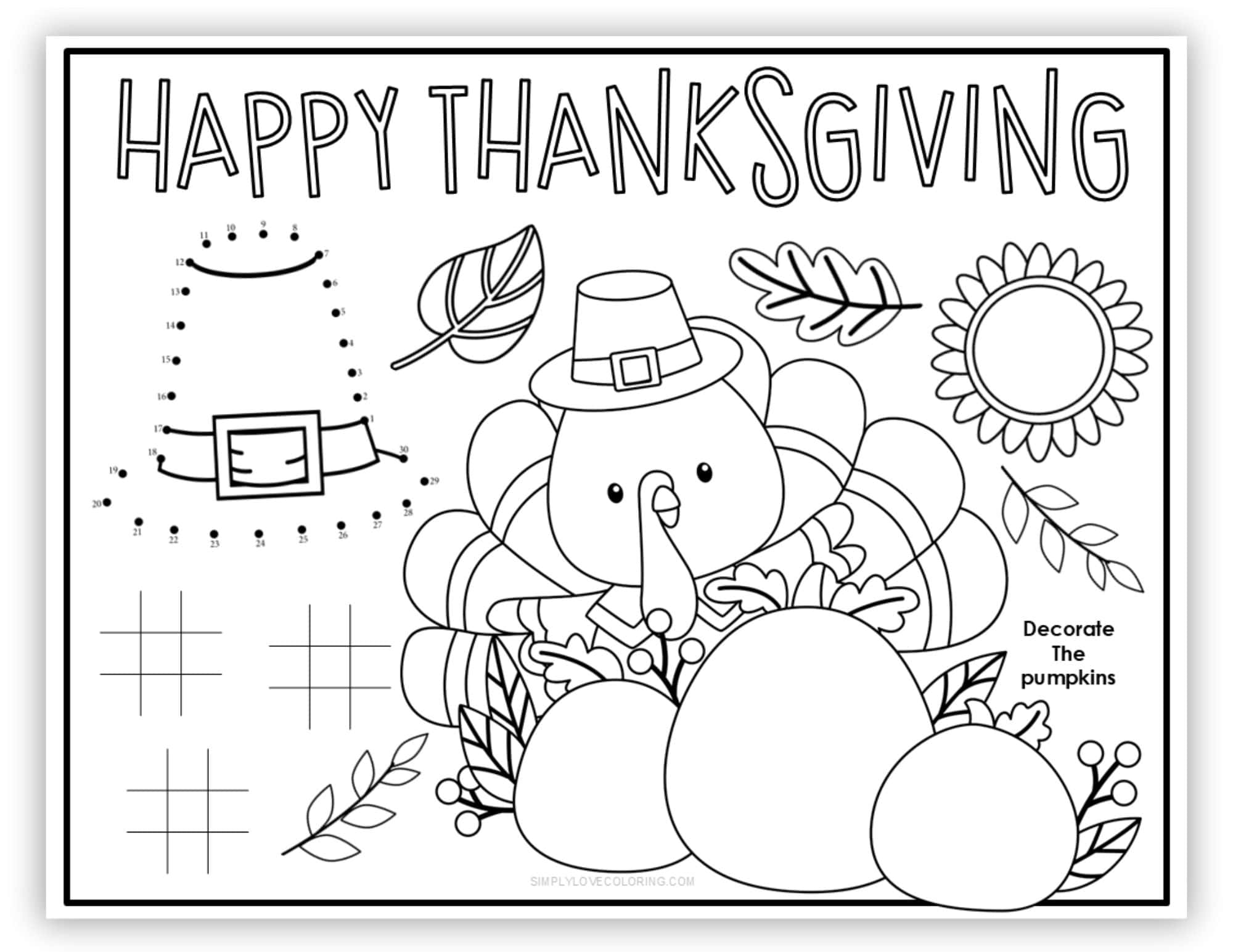 Thanksgiving Activity Placemats (Free PDF Printables) - Simply Love ...