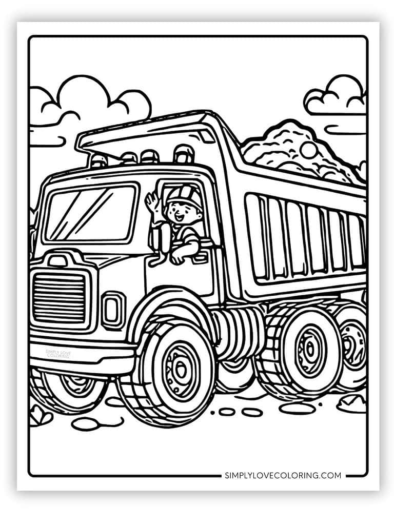 Truck Coloring Pages (Free PDF Printables) - Simply Love Coloring