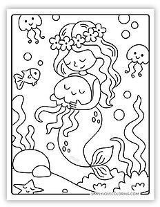 Mermaid Coloring Pages (Free PDF Printables) - Simply Love Coloring