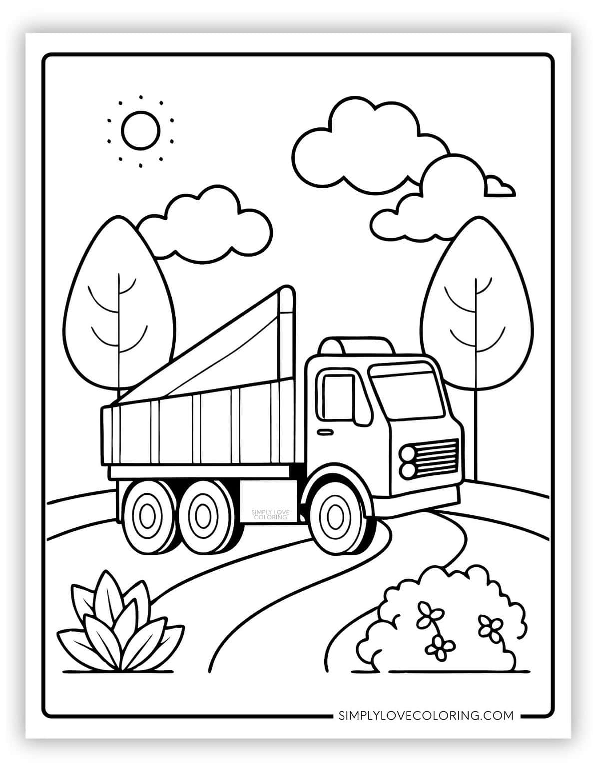 Truck Coloring Pages (Free PDF Printables) - Simply Love Coloring