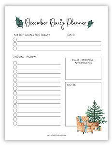 December Planner Printables (Free PDF Downloads) - Simply Love Coloring
