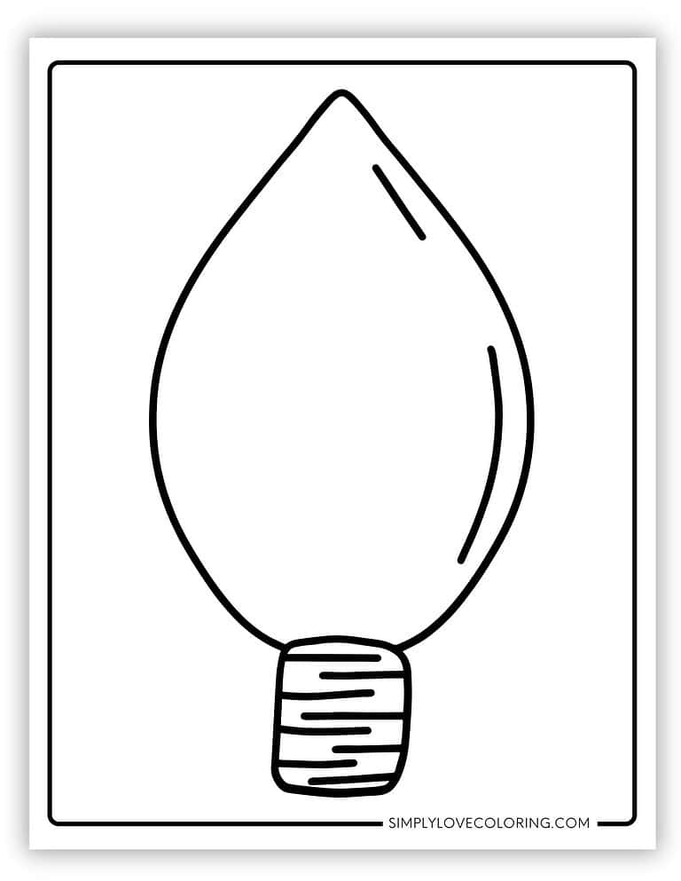 Christmas Lights Templates (Free PDF Printables) - Simply Love Coloring