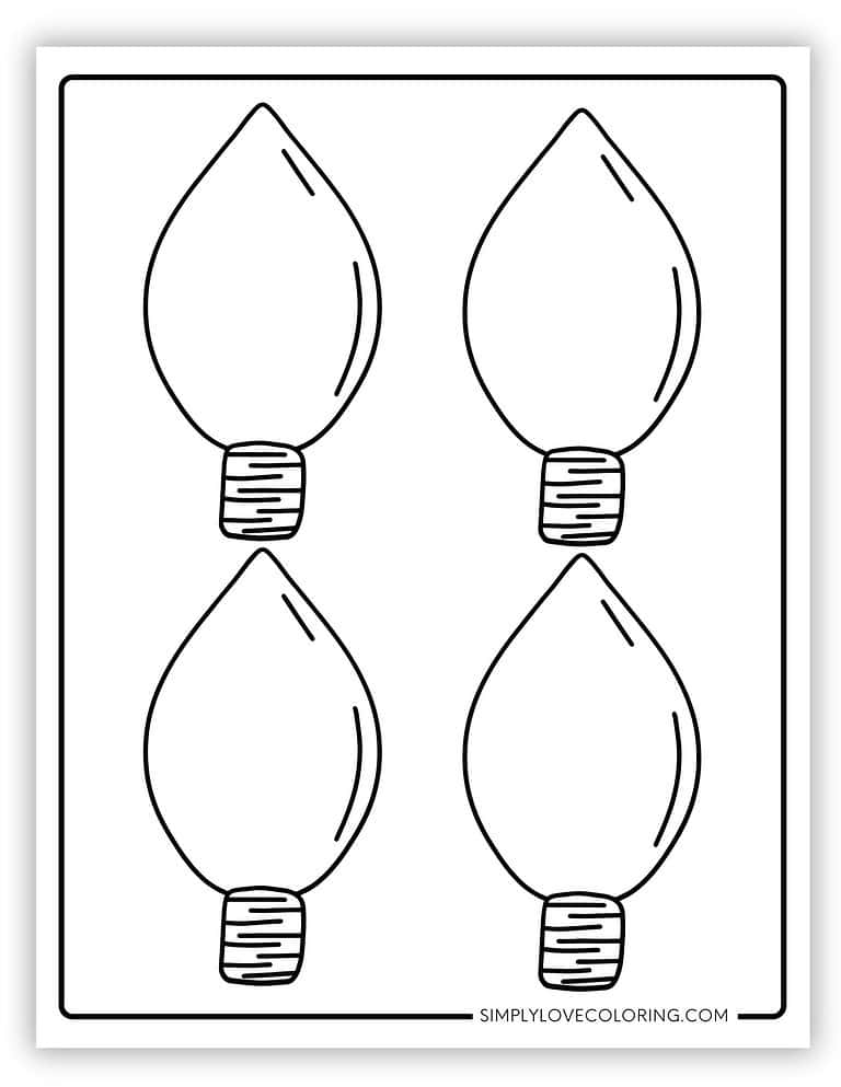 Christmas Lights Templates (Free PDF Printables) - Simply Love Coloring
