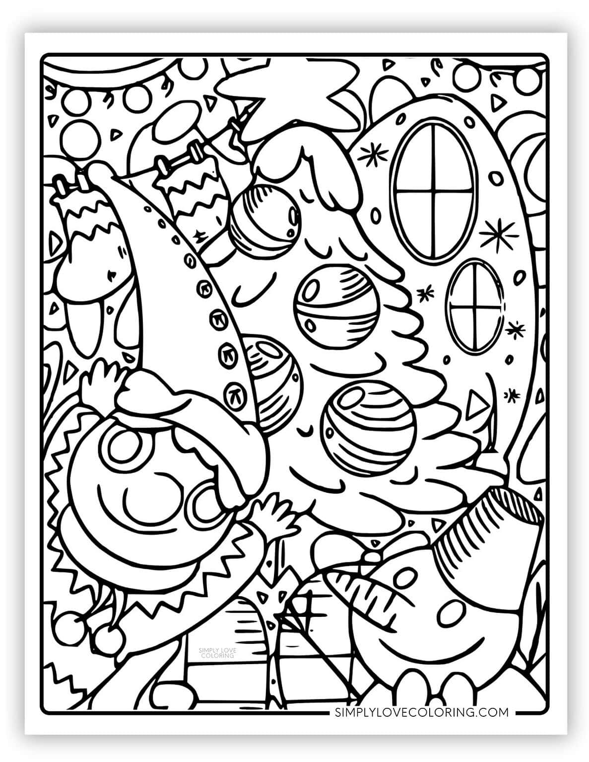 Elf Coloring Pages (Free PDF Printables) - Simply Love Coloring