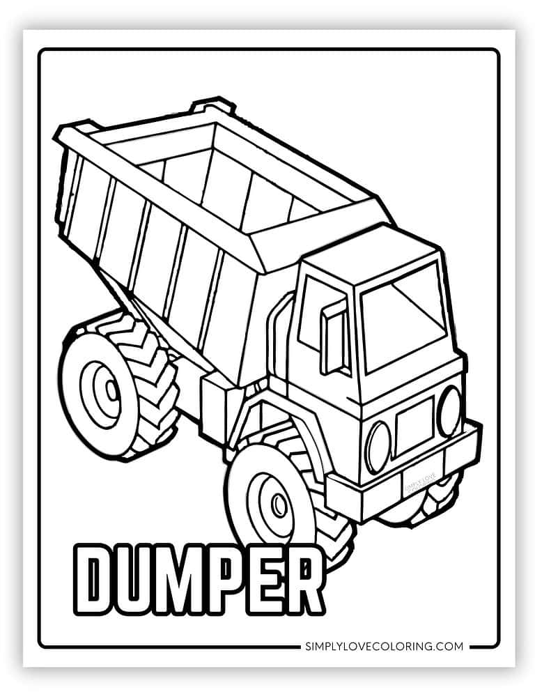 Truck Coloring Pages (Free PDF Printables) - Simply Love Coloring