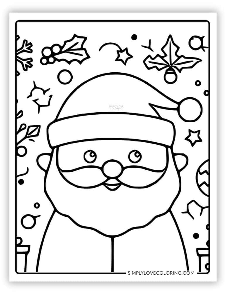 Easy Santa Claus Coloring