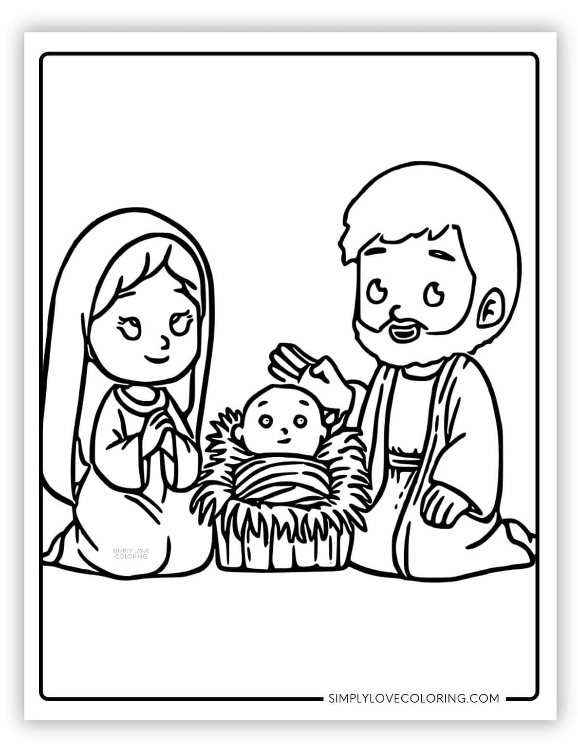 Nativity Coloring Pages (Free PDF Printables) - Simply Love Coloring