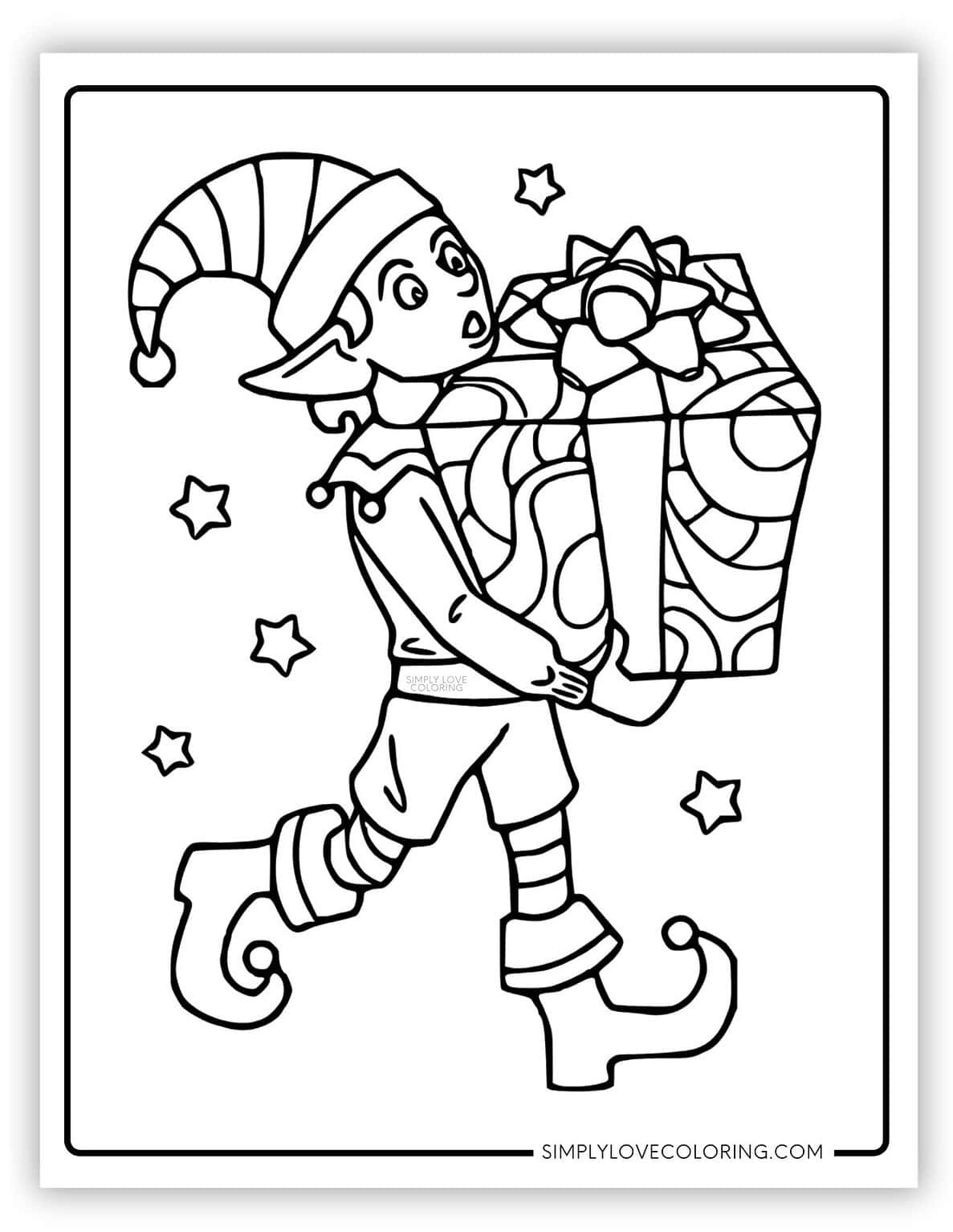 Elf Coloring Pages (Free PDF Printables) - Simply Love Coloring
