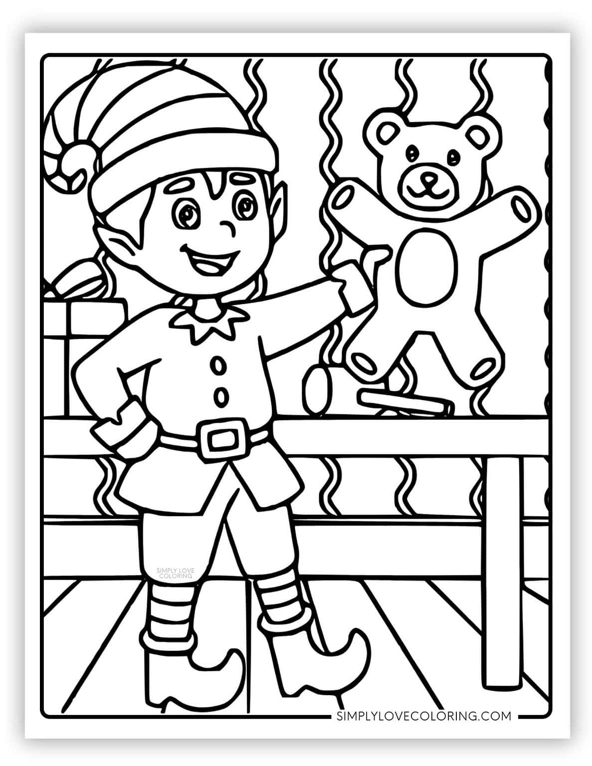 Elf Coloring Pages (Free PDF Printables) - Simply Love Coloring