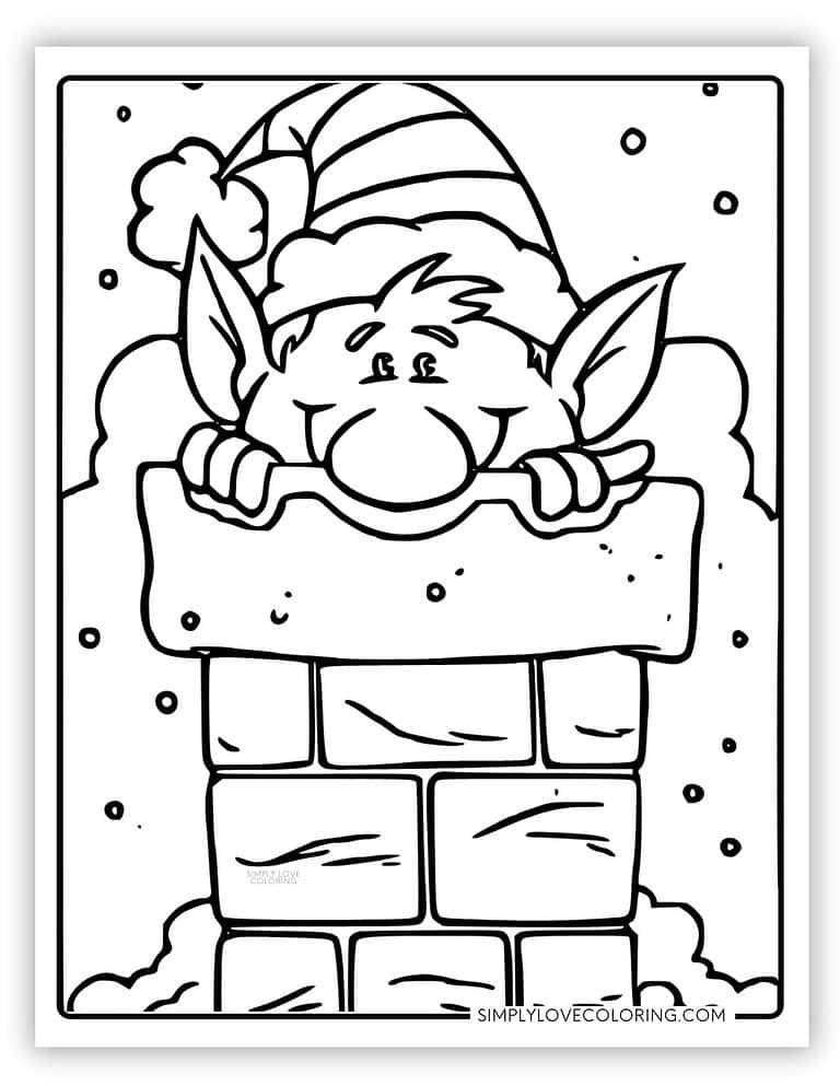 Elf Coloring Pages (Free PDF Printables) - Simply Love Coloring