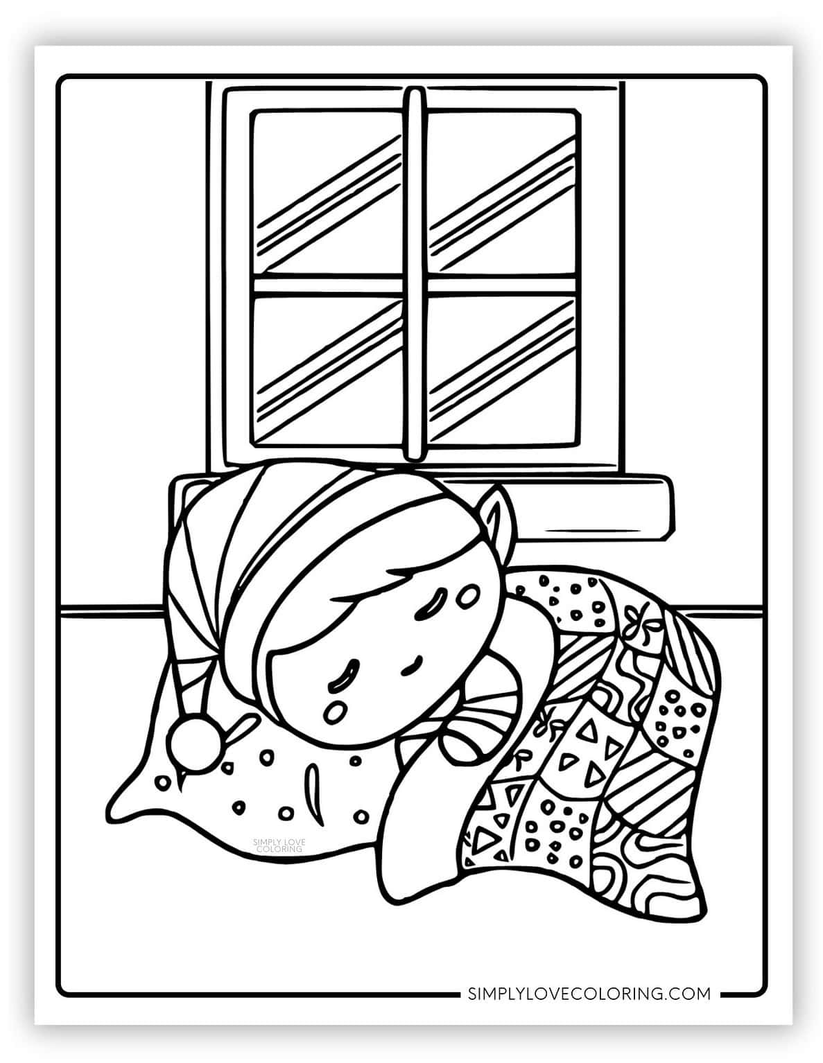 Elf Coloring Pages (Free PDF Printables) - Simply Love Coloring