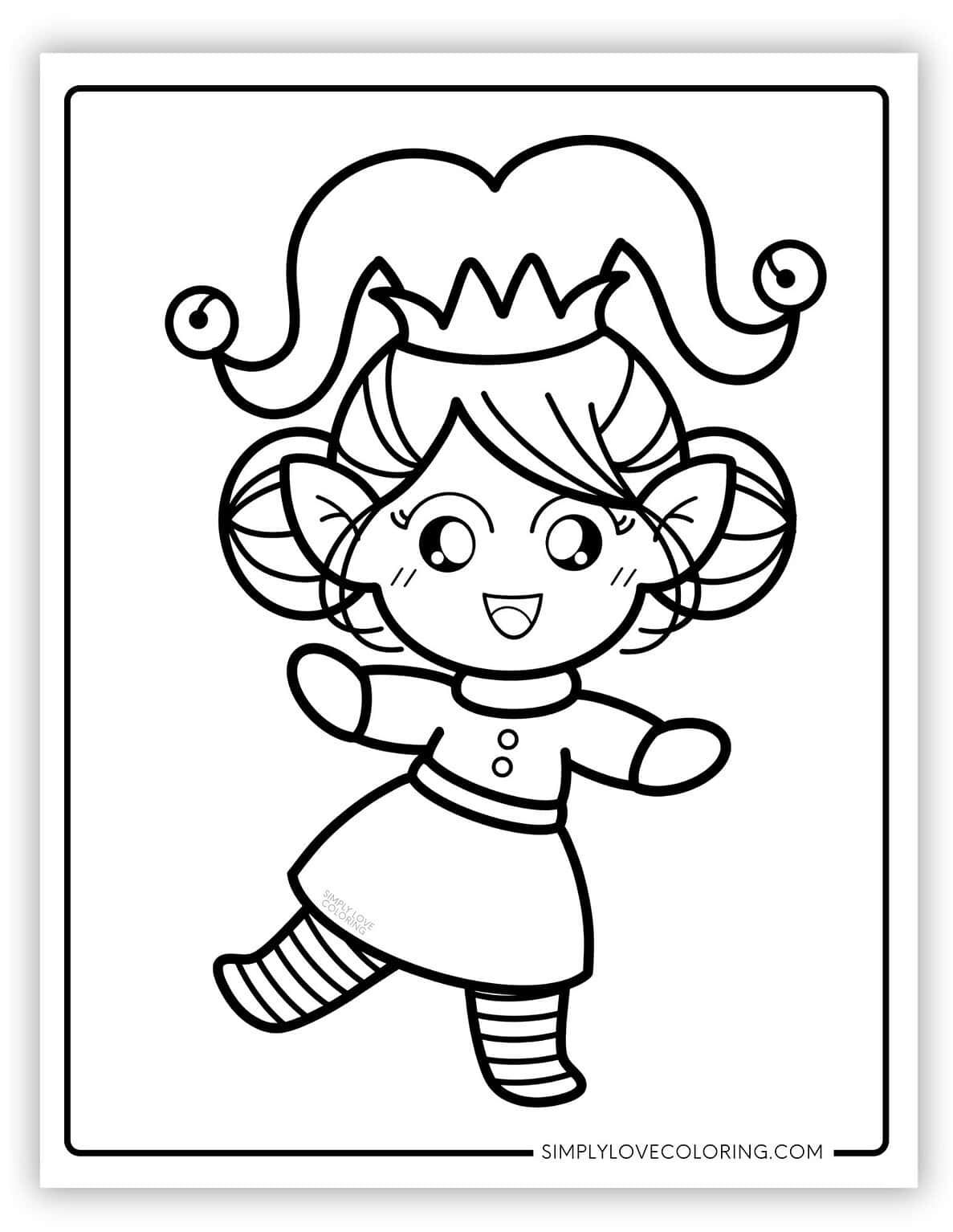 Elf Coloring Pages (Free PDF Printables) - Simply Love Coloring