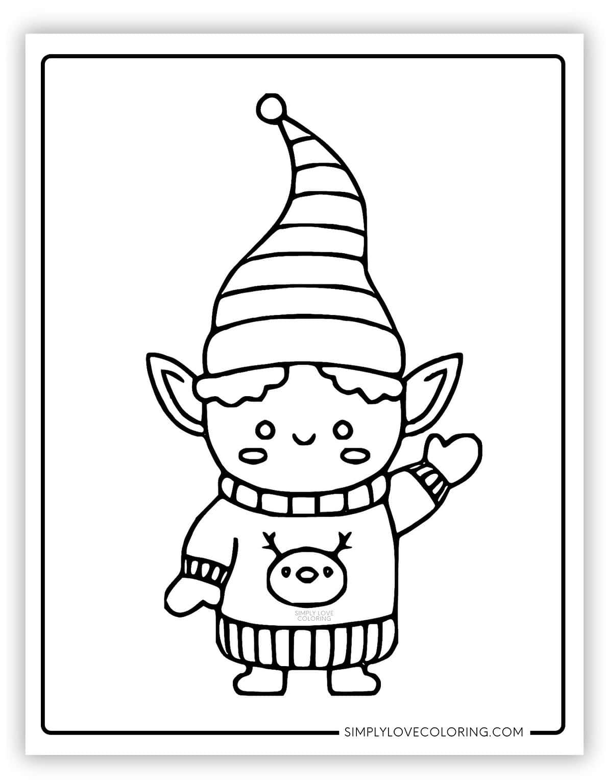 Elf Coloring Pages (Free PDF Printables) - Simply Love Coloring