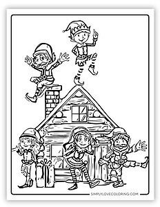 Elf Coloring Pages (Free PDF Printables) - Simply Love Coloring