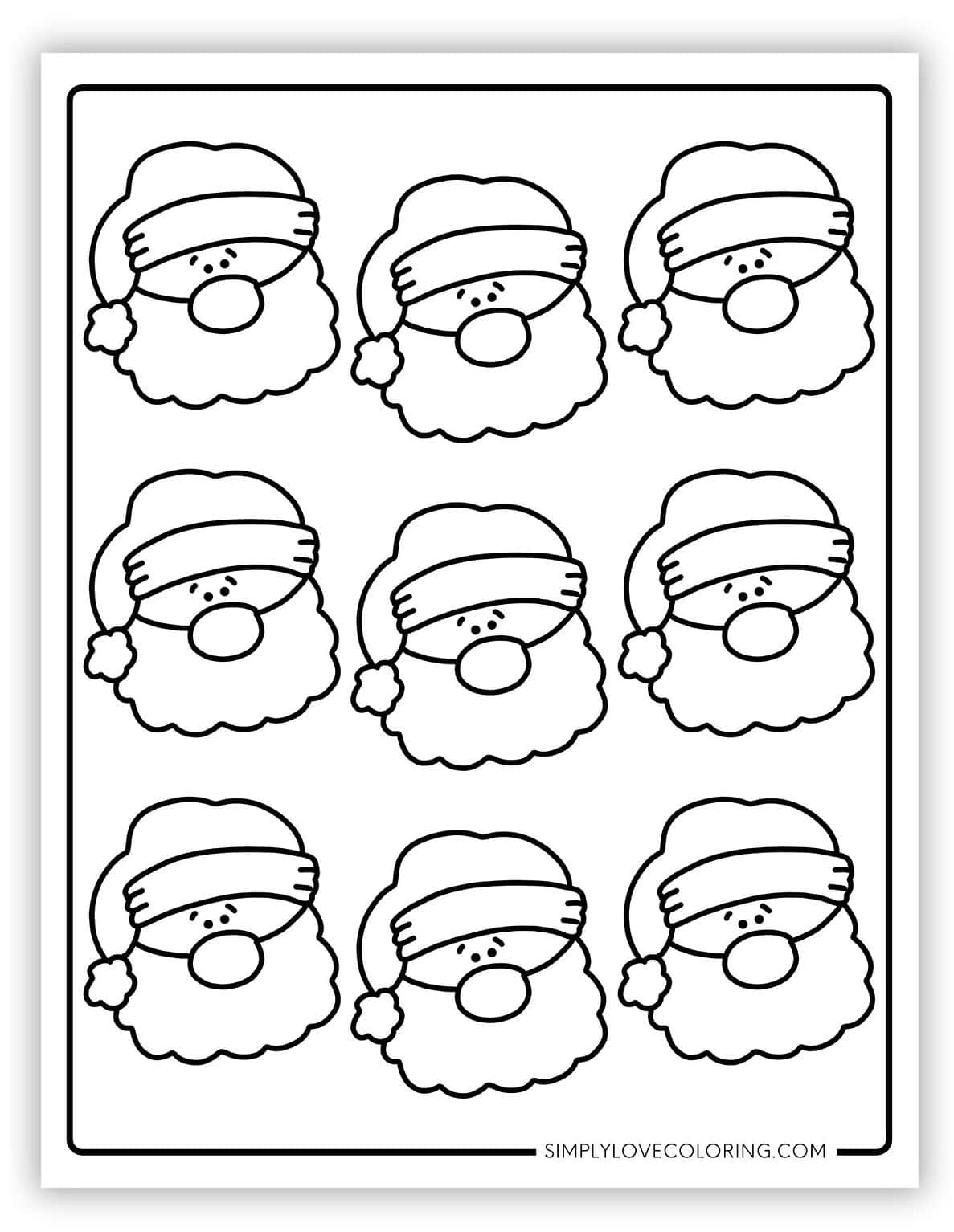 Santa Templates (Free PDF Printables) - Simply Love Coloring