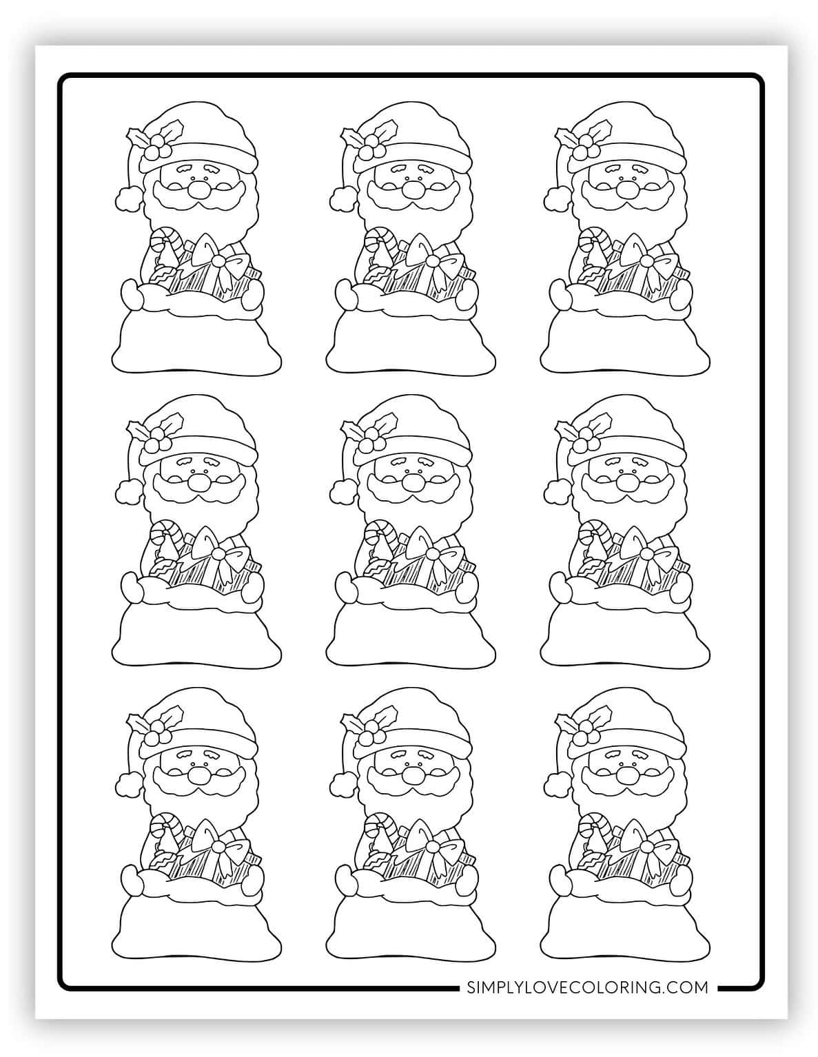 Santa Templates (Free PDF Printables) - Simply Love Coloring