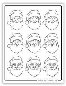 Santa Templates (Free PDF Printables) - Simply Love Coloring