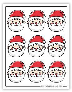 Santa Templates (Free PDF Printables) - Simply Love Coloring