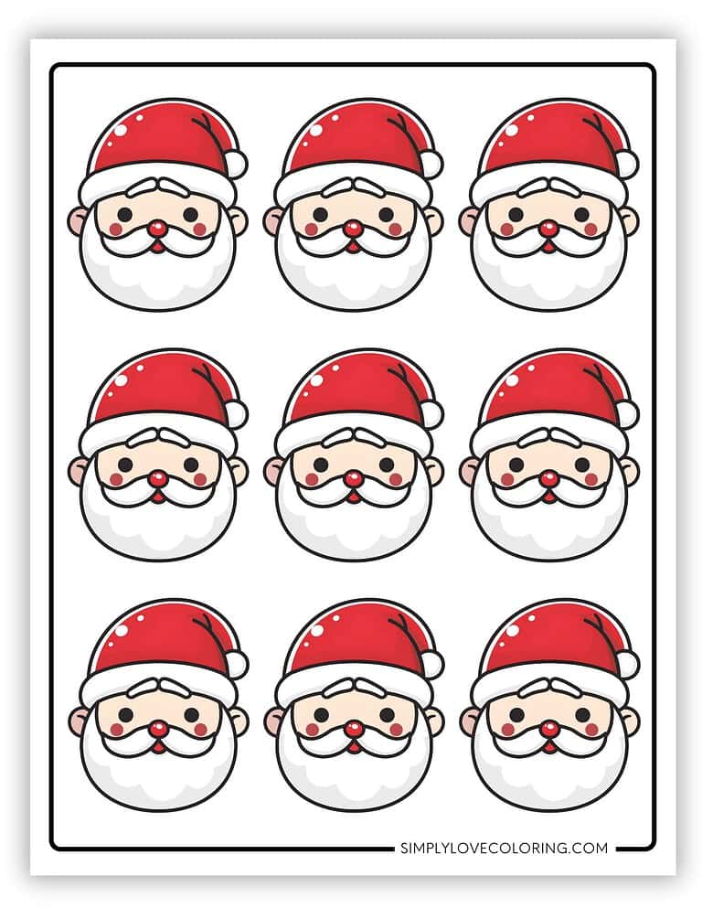 Santa Templates (Free PDF Printables) - Simply Love Coloring