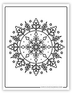 Snowflake Coloring Pages (Free PDF Printables) - Simply Love Coloring