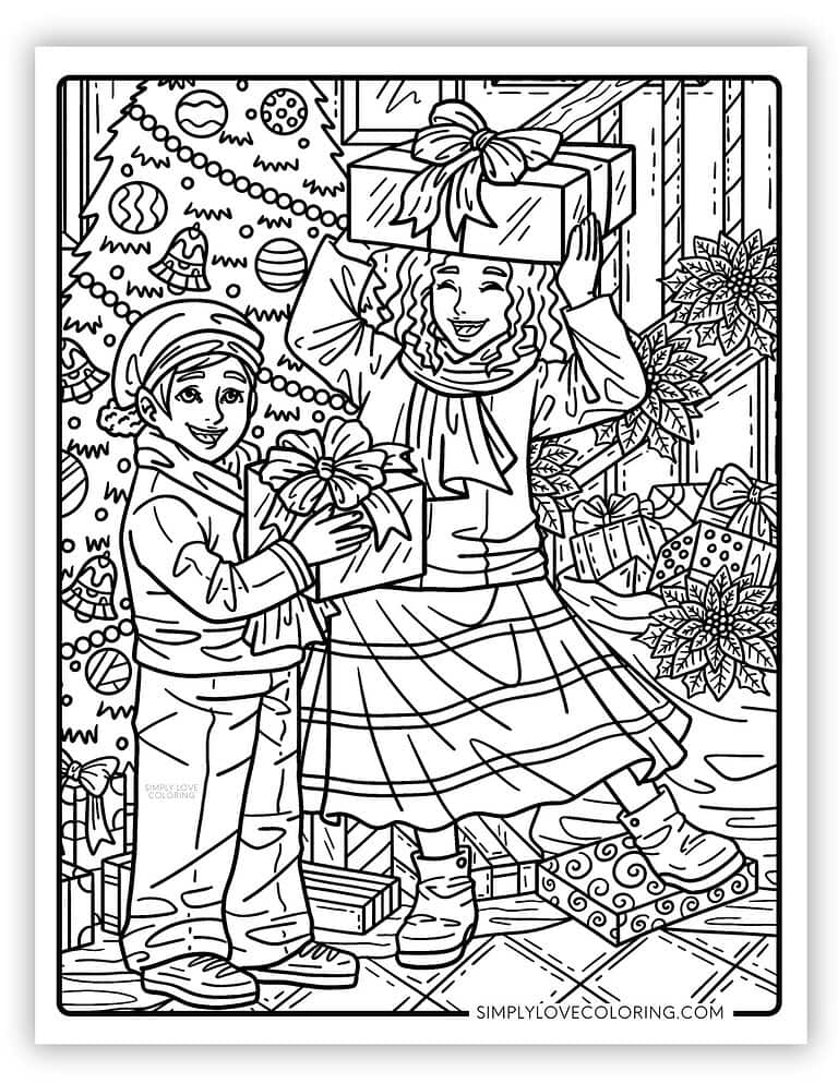 Christmas Coloring Pages for Adults (Free PDF Printables) - Simply Love ...