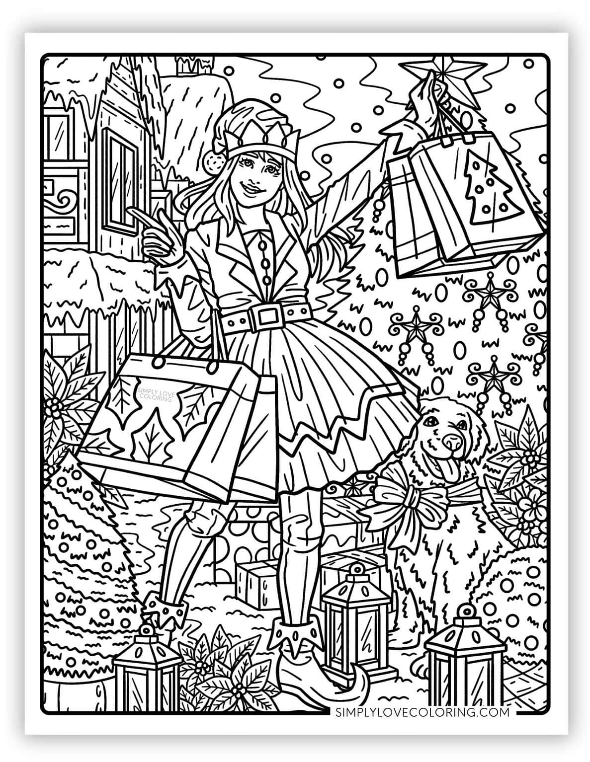 Christmas Coloring Pages for Adults (Free PDF Printables) - Simply Love ...