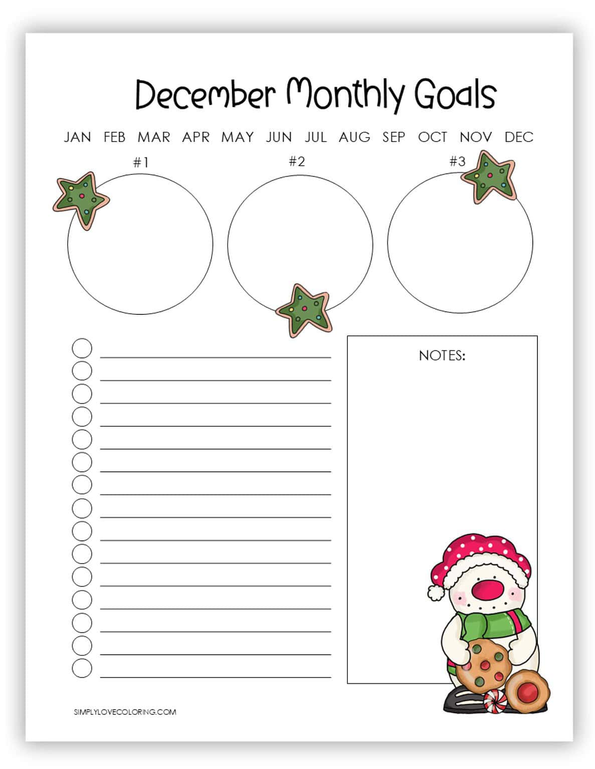 December Planner Printables (Free PDF Downloads) - Simply Love Coloring