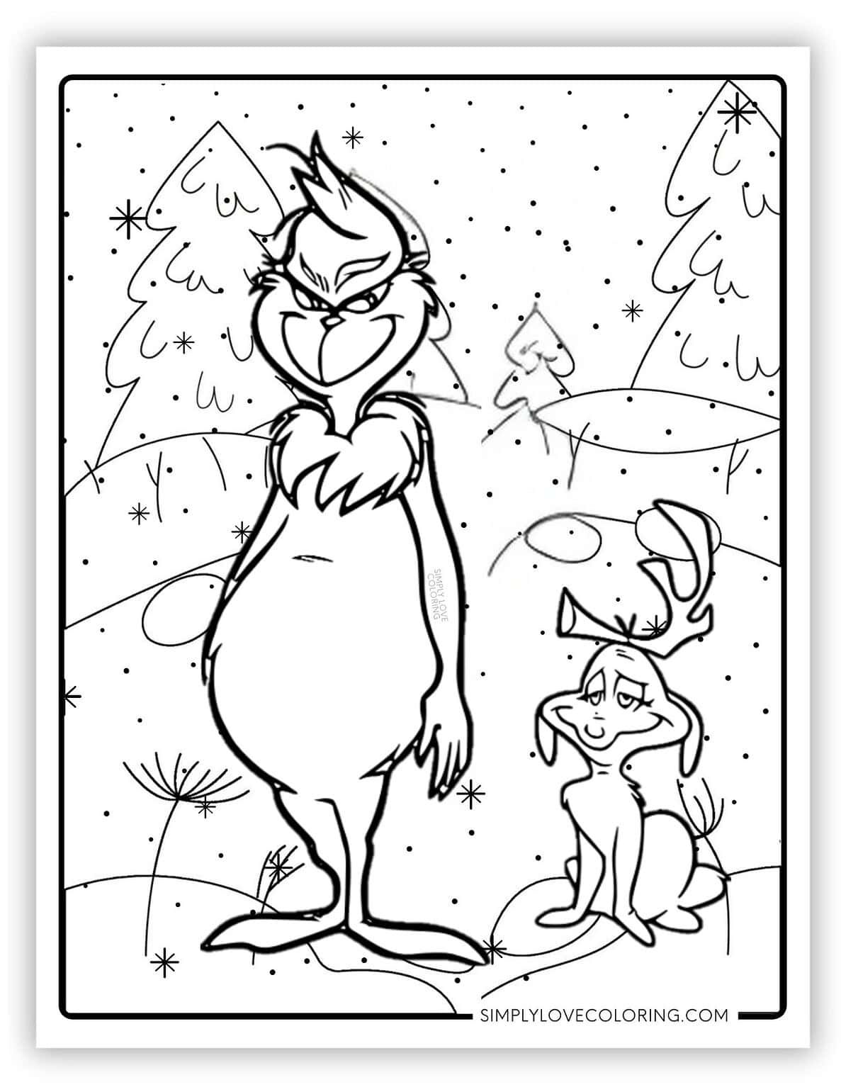 Grinch Coloring Pages (Free PDF Printables) - Simply Love Coloring