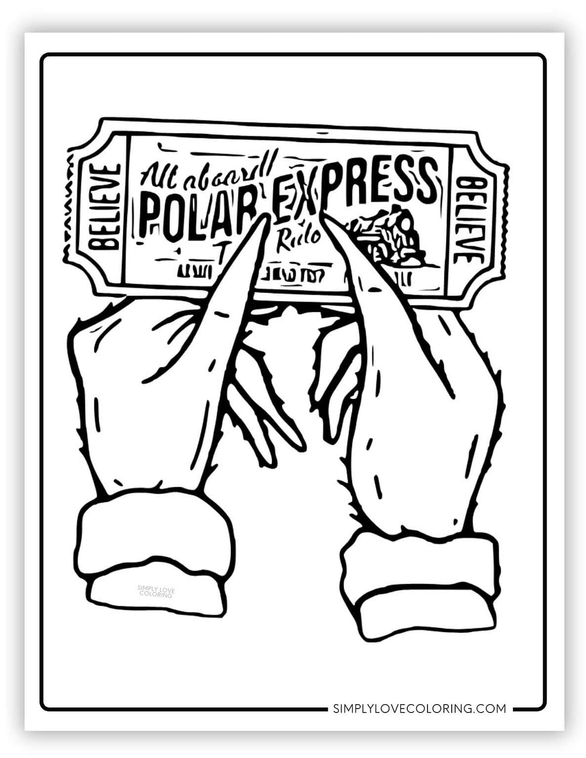 Polar Express Coloring Pages (Free PDF Printables) - Simply Love Coloring