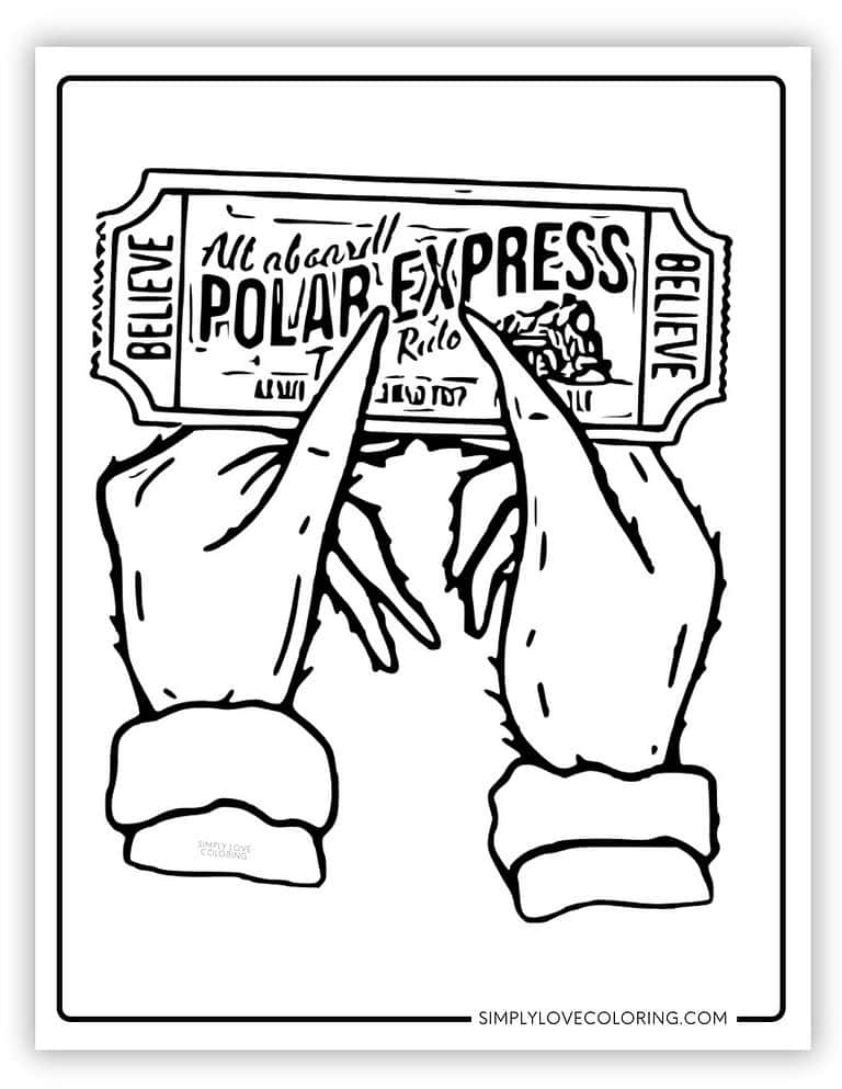 Polar Express Coloring Pages (Free PDF Printables) - Simply Love Coloring