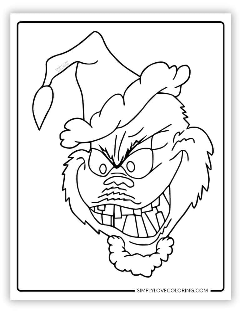 Grinch Coloring Pages (Free PDF Printables) - Simply Love Coloring
